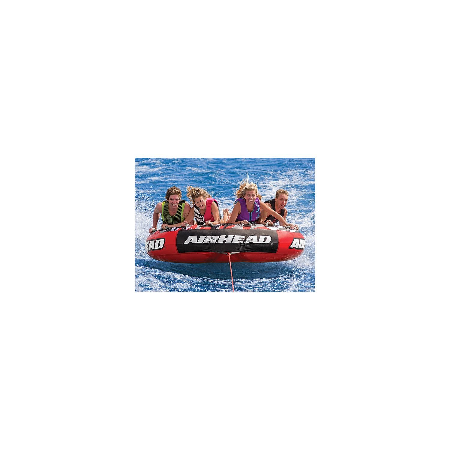 Airhead AHT42MSL Inflatable 4 Person Red Mega Slice® Deck Tube – Supply ...