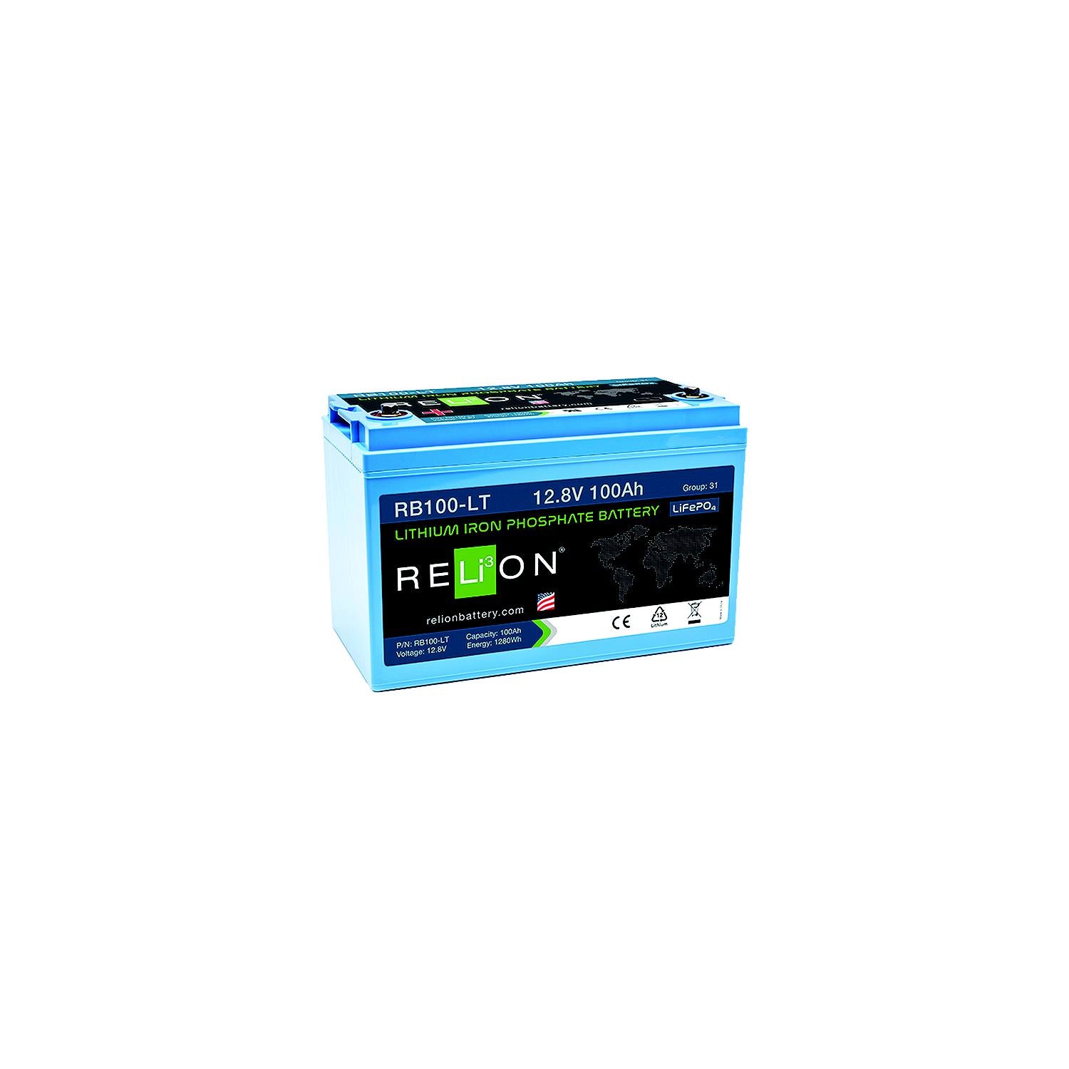RELiON RB100LT LiFePO4 Lithium Iron Phosphate 12V Battery, Group 31 ...