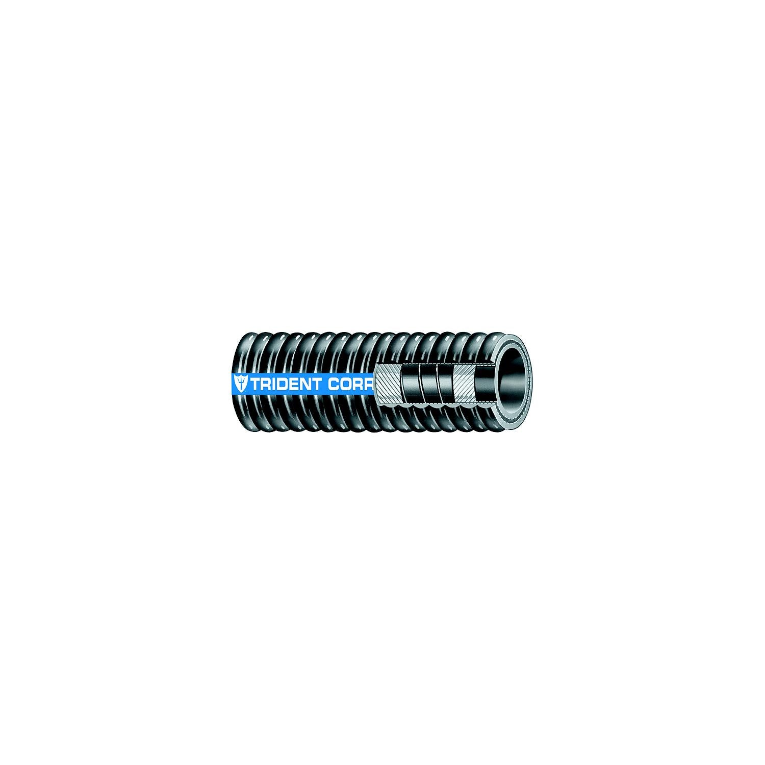 Trident 2524004 Flex Corrugated Hardwall Exhaust Hose, 4" x 12.5 ...