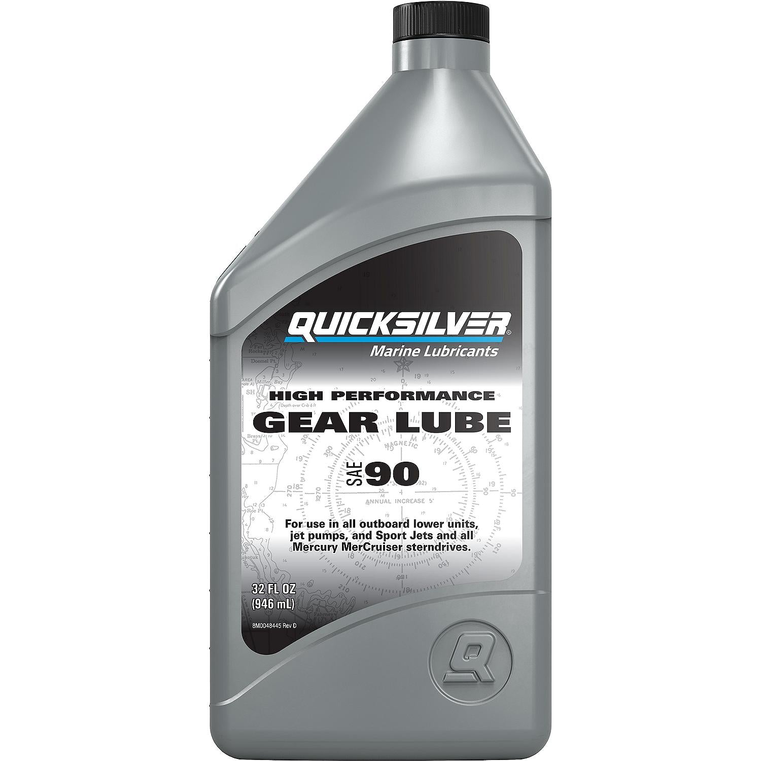 Quicksilver 92-8M0222065 High Performance Gear Lube SAE-90, 32 oz ...